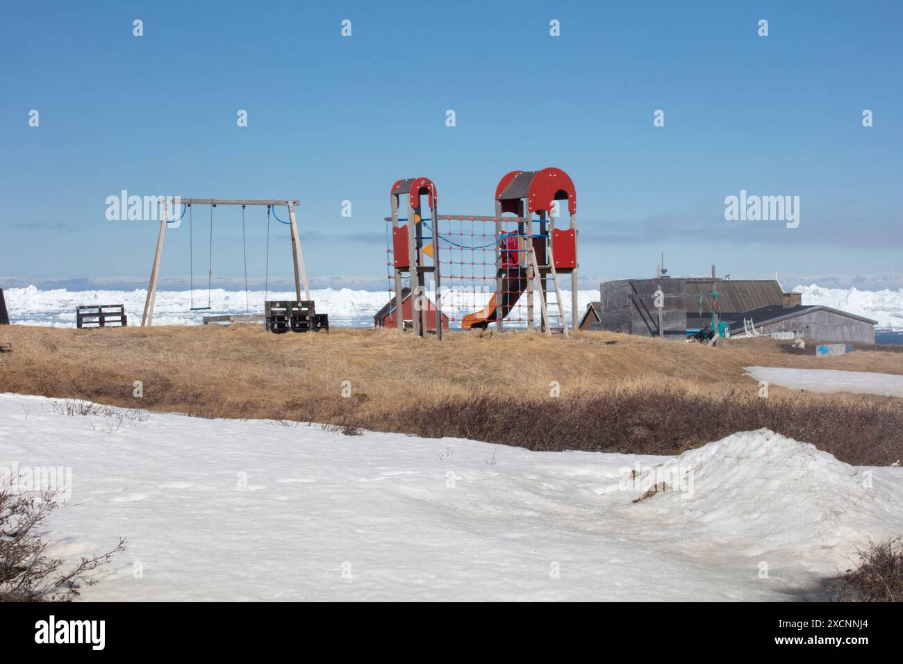 Iliminaq - an isolated village on the edge of Disko Bay in West ...