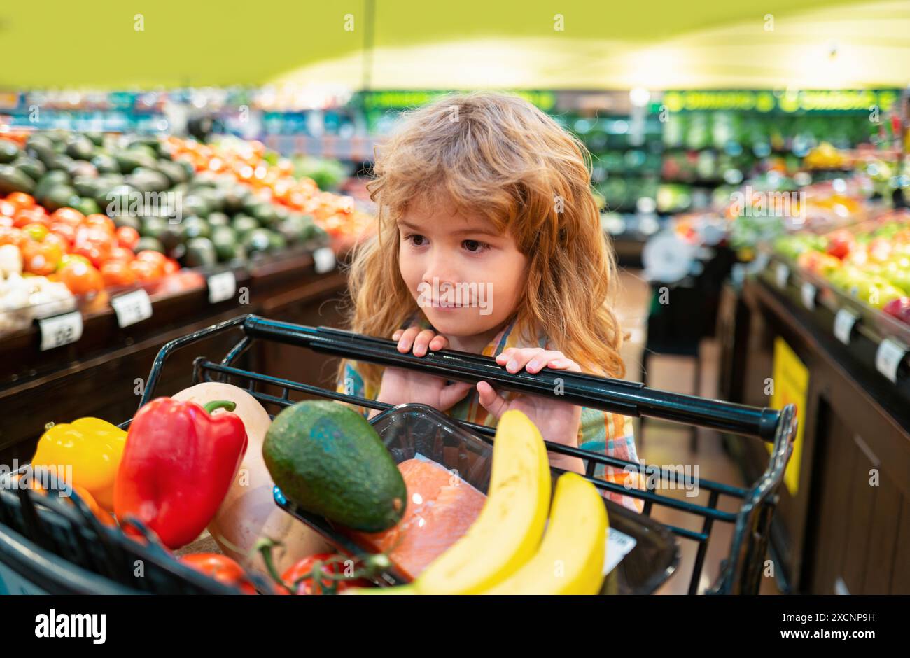 Healthy food for young family with kids. Portrait of smiling little ...