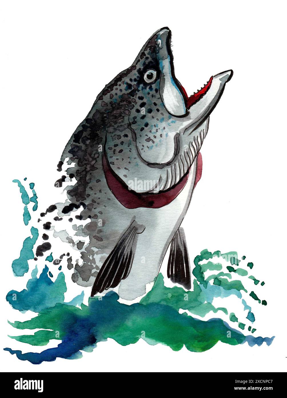 Hand drawn seafood design Cut Out Stock Images & Pictures - Alamy