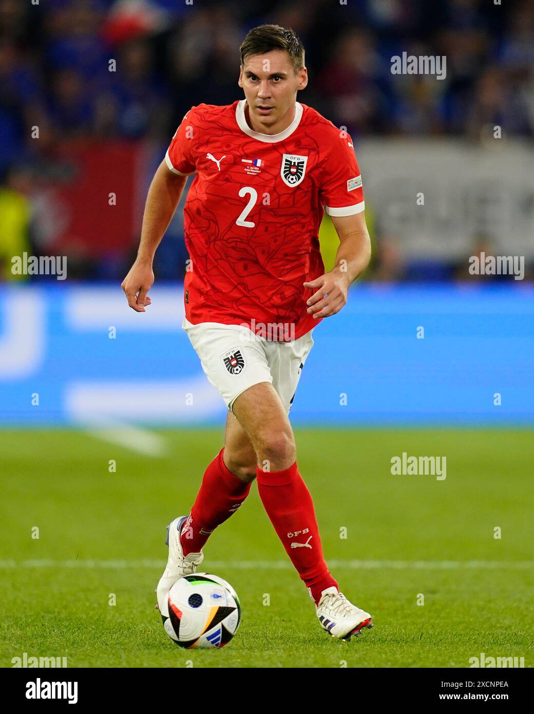 Dusseldorf, Germany. 17th June, 2024. Maximilian Wober of Austria ...