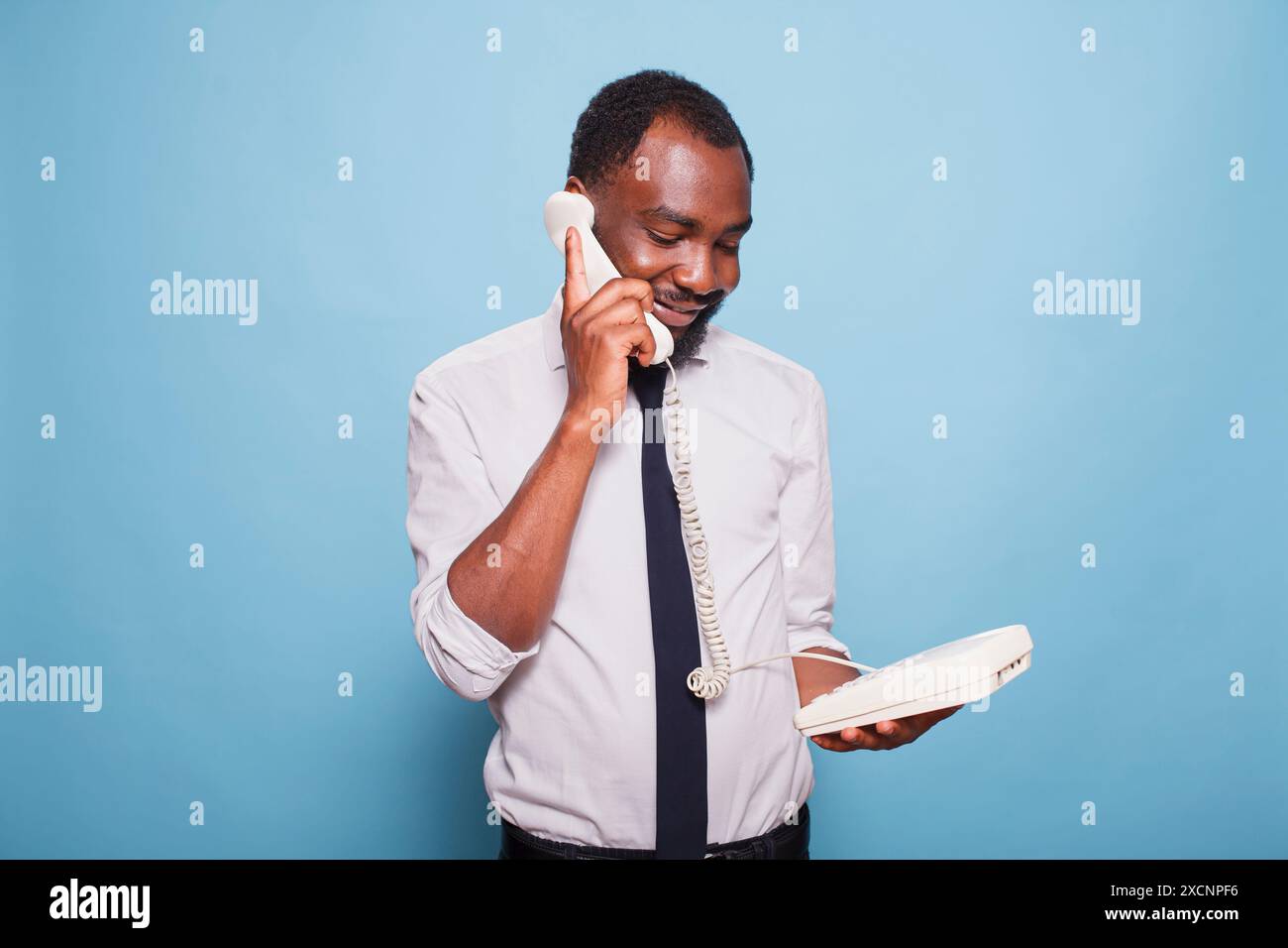 Receiver at her ear hi-res stock photography and images - Alamy