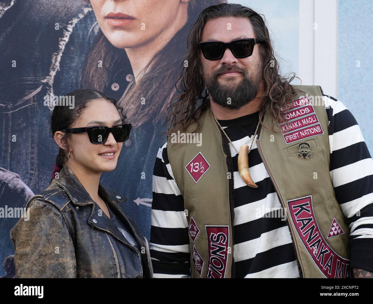 (L-R) Lola Iolani Momoa and Jason Momoa arrives at THE BIKERIDERS Los ...
