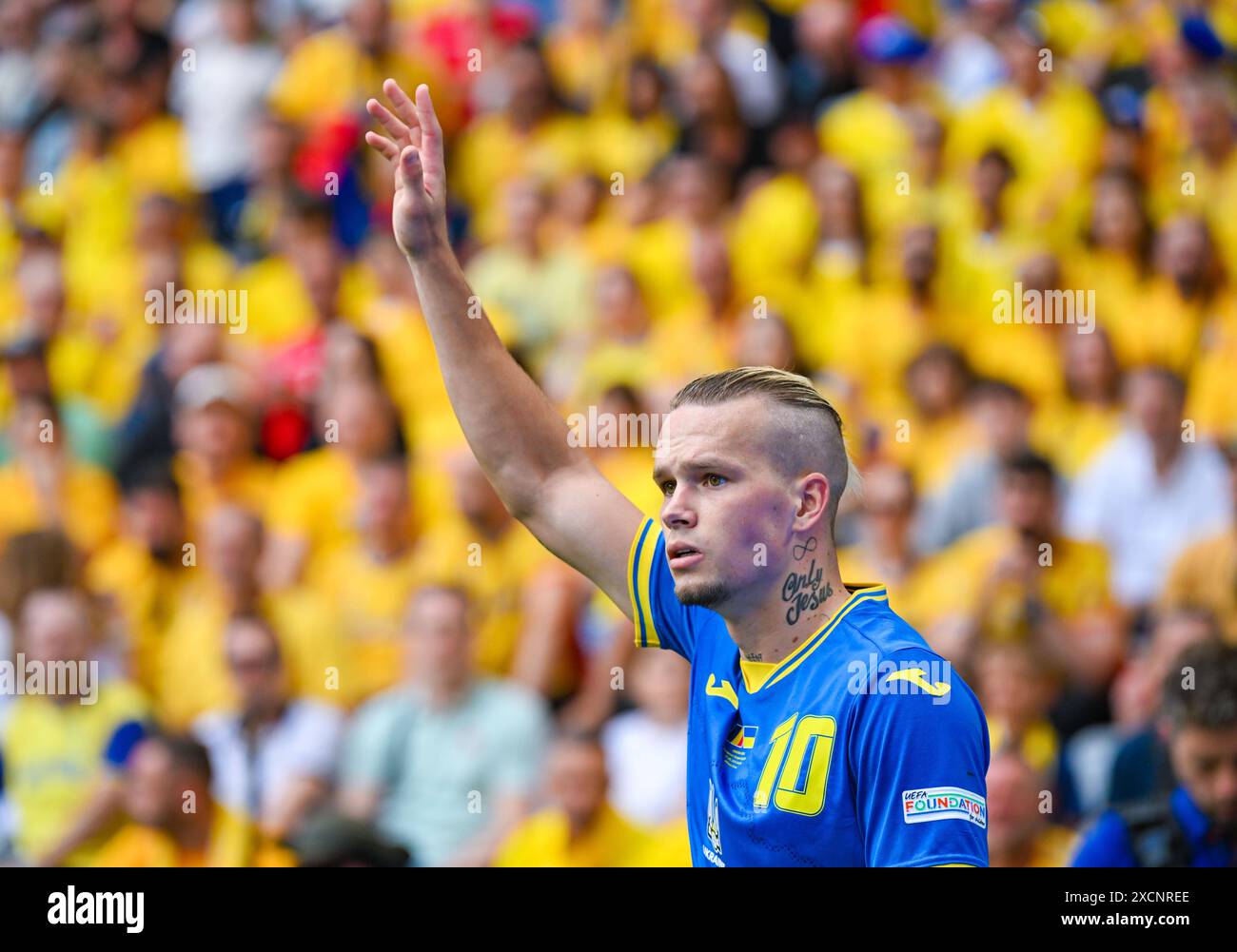 Mykhailo Mudryk Ukraine gestikuliert, UEFA EURO 2024 - Group E, Romania ...