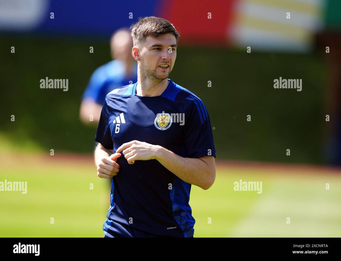 Scotland's Kieran Tierney during a training session at Stadion am ...