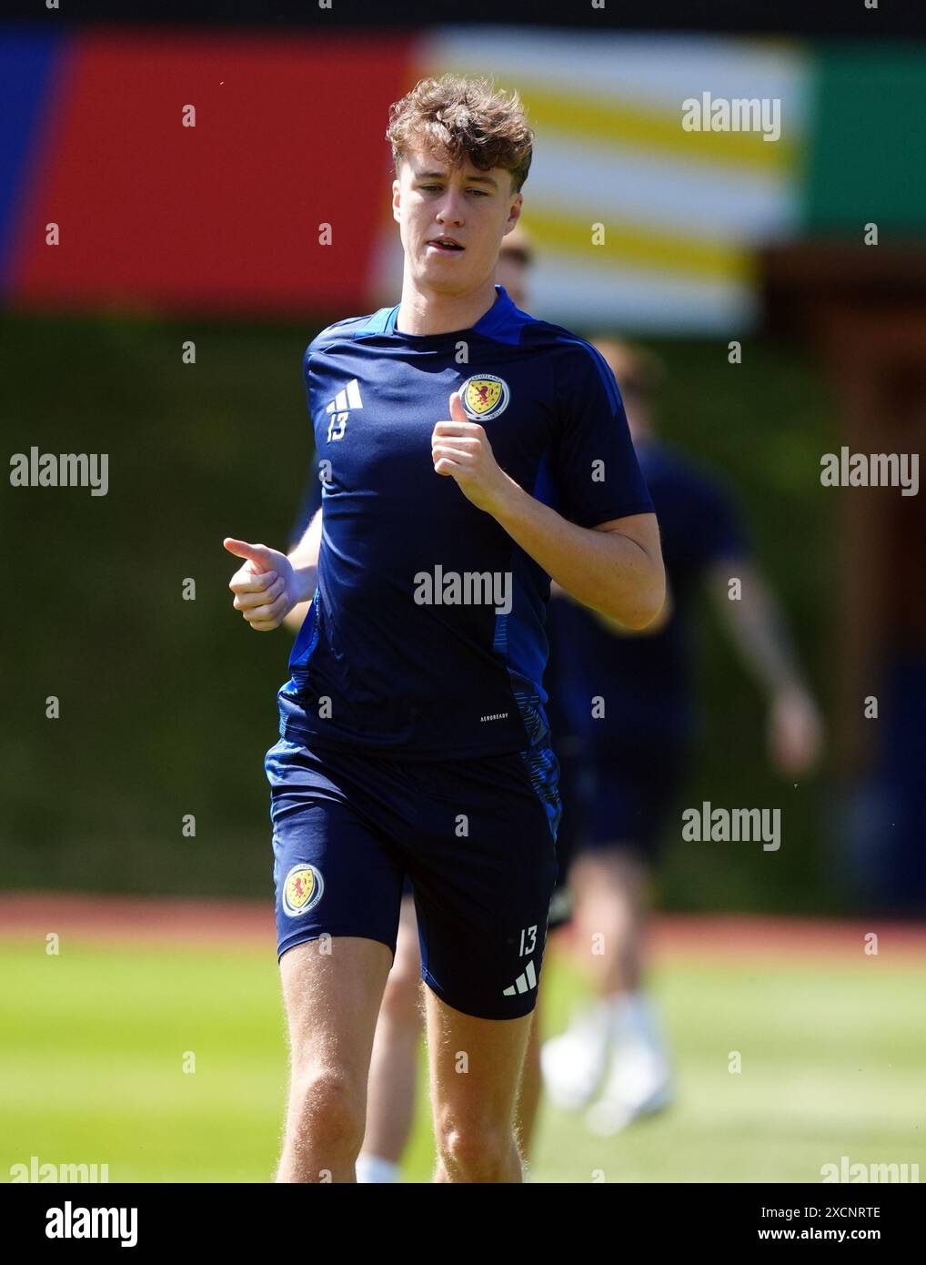 Scotland's Jack Hendry during a training session at Stadion am Groben ...