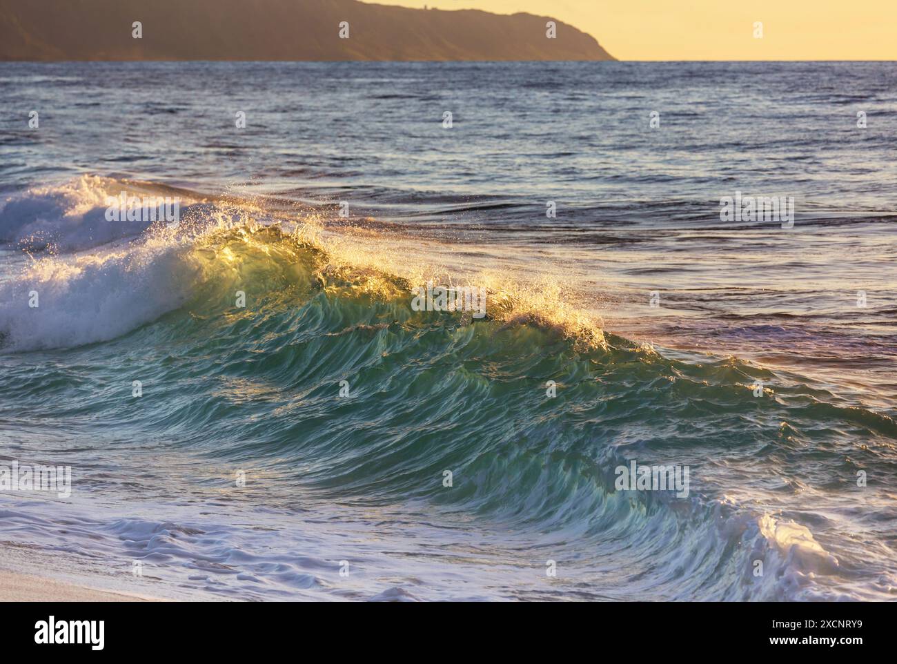 Blue wave on the beach. Dramatic natural background Stock Photo - Alamy
