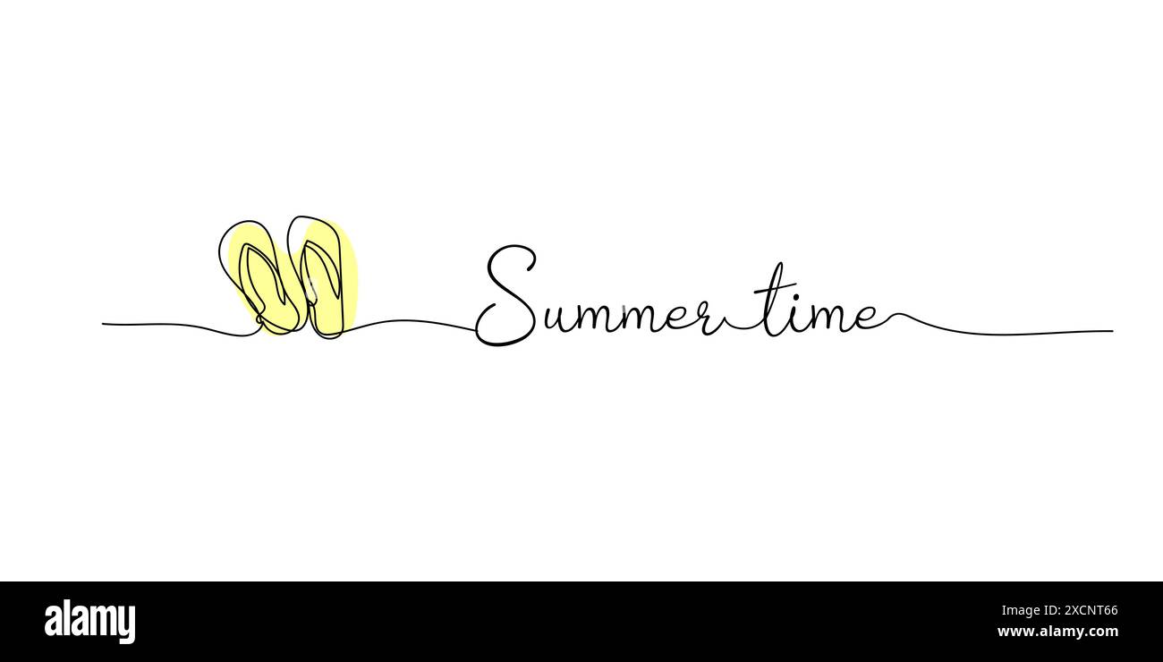 flip flops hand drawn. lineart continuous line drawing. Single line ...