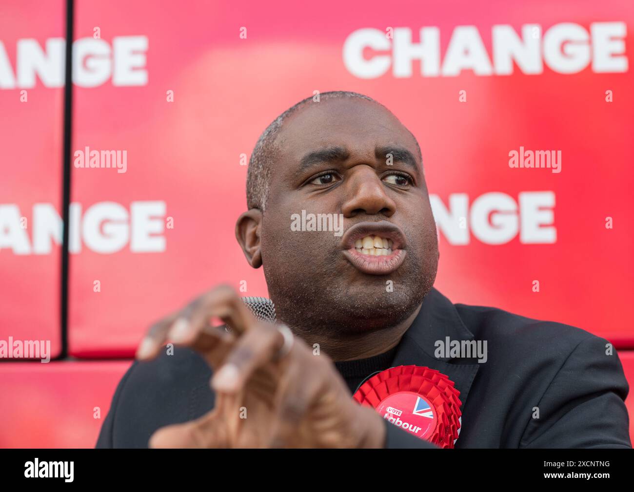David Lammy Labour M.P. out campaigning in support for the Mansfield's ...