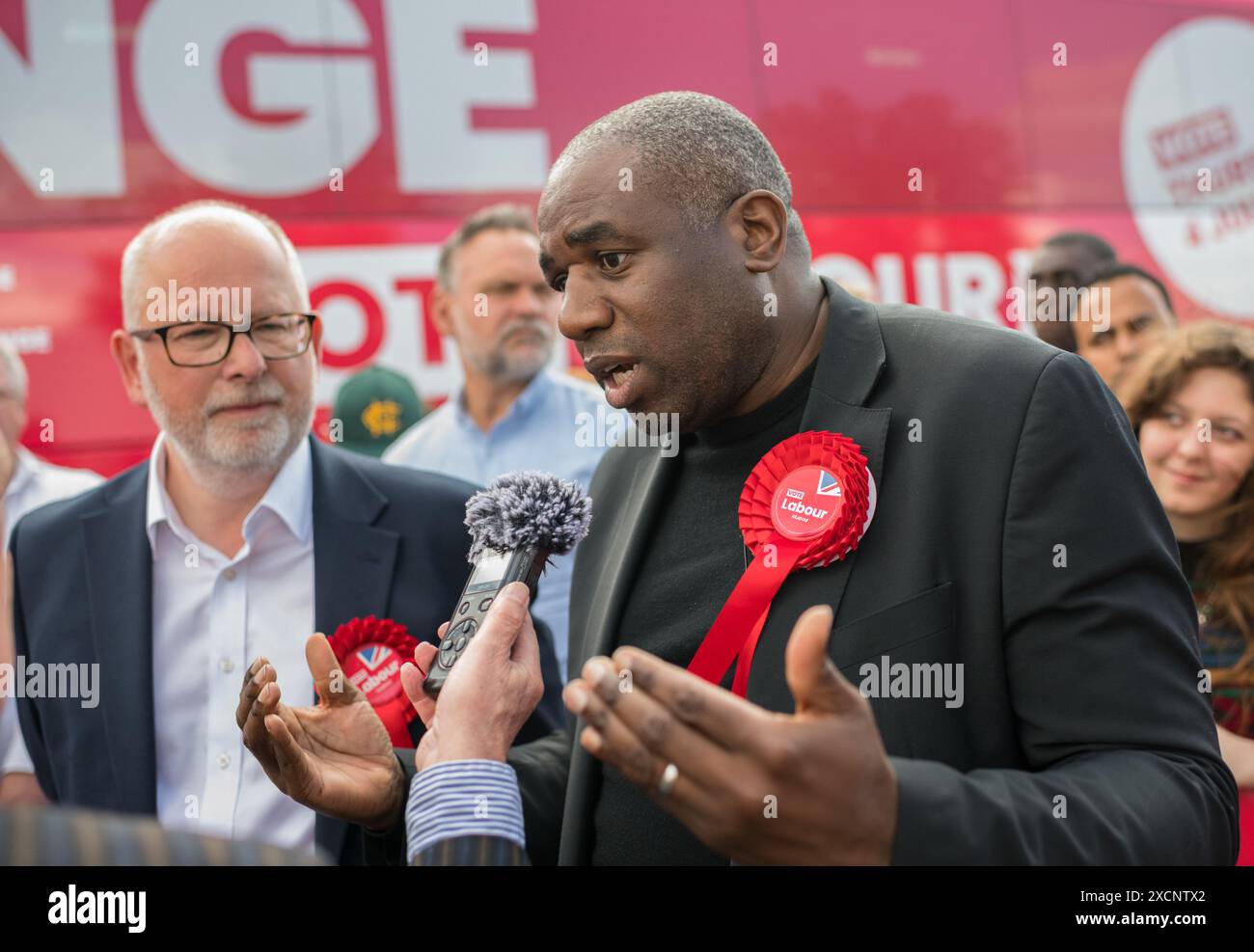 David Lammy Labour M.P. out campaigning in support for the Mansfield's ...