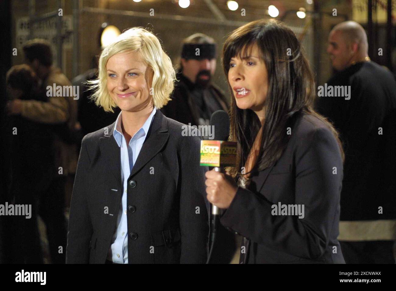 Female blonde reporter on camera hi-res stock photography and images ...