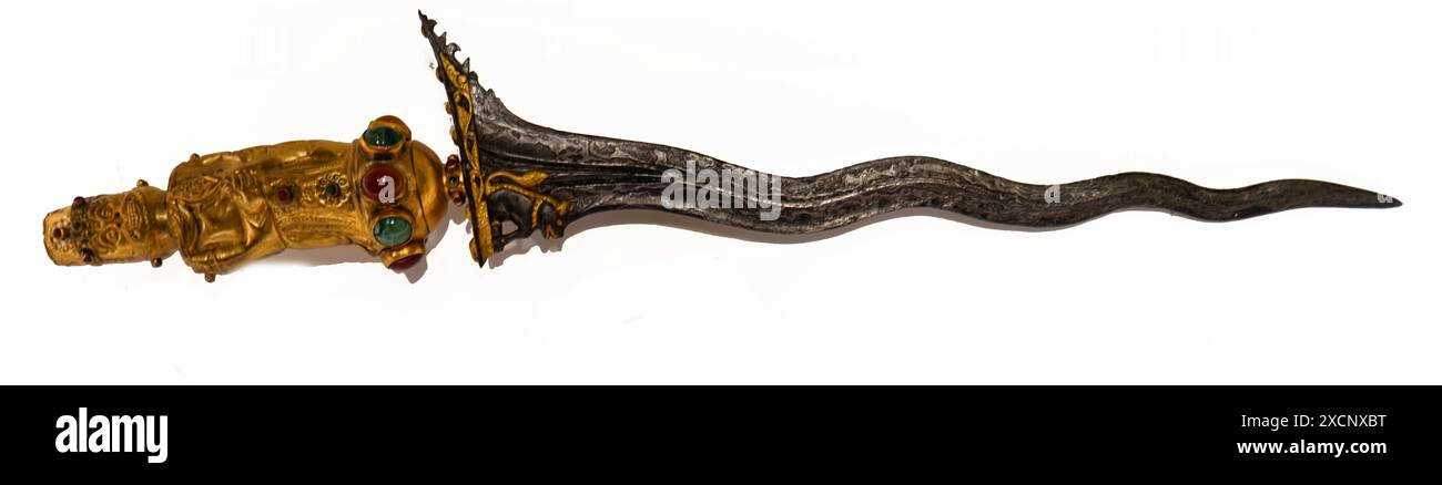 Kris dagger from Indonesia. Dated 19th Century Stock Photo - Alamy