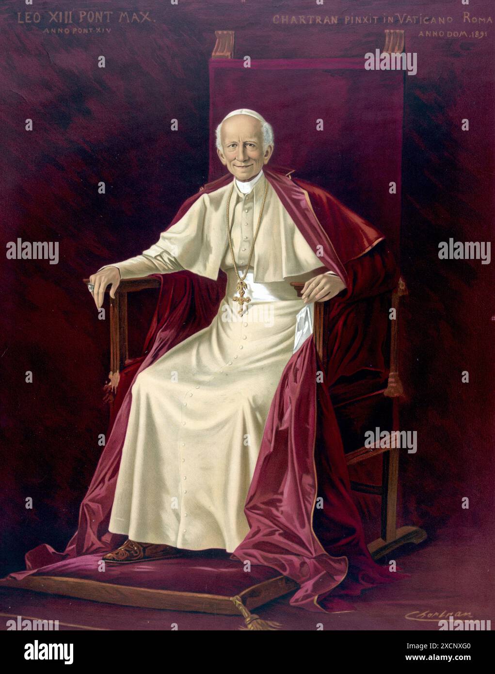 Portrait of Pope Leo XIII (1810-1903) who had the third longest ...