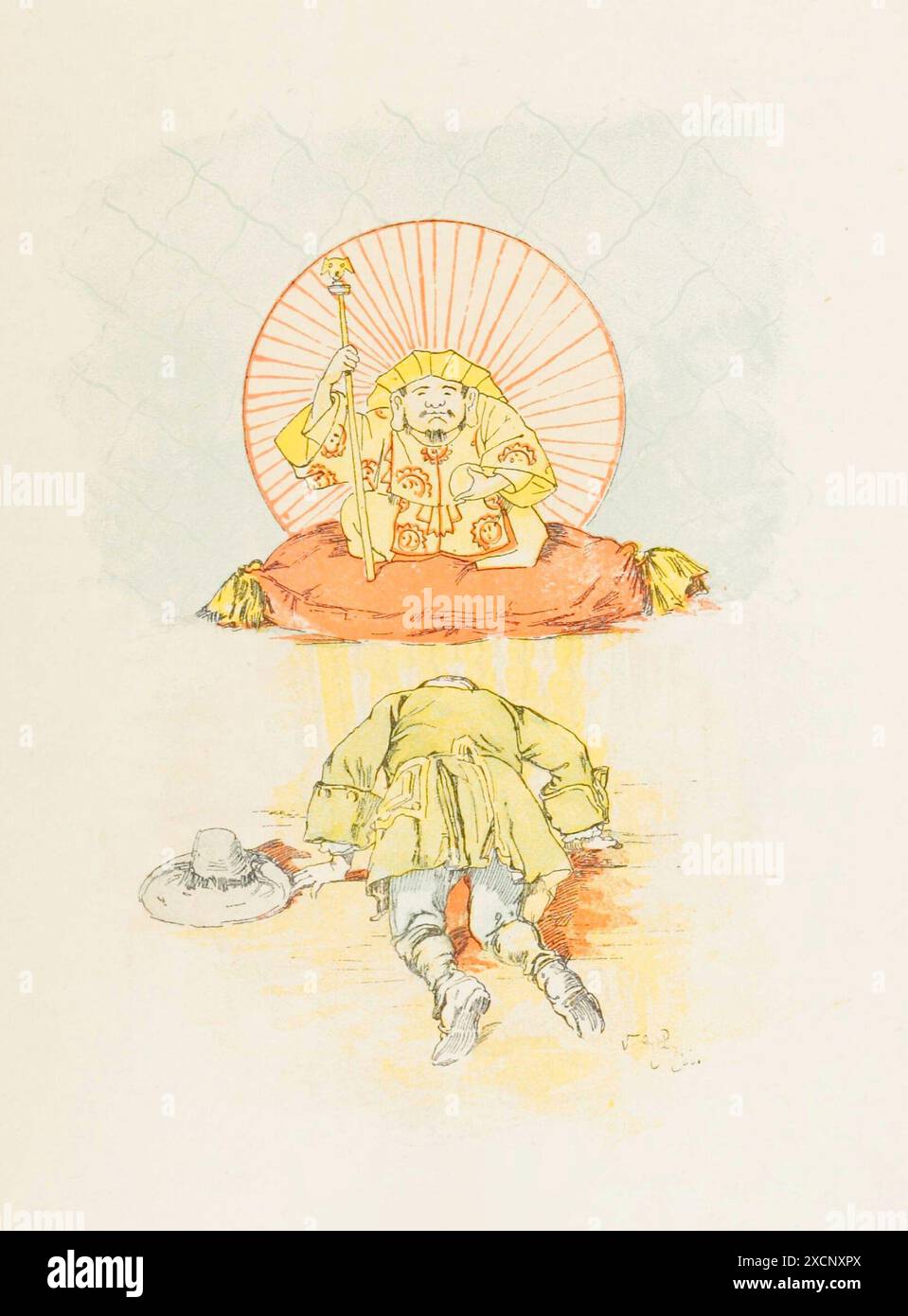 A Voyage to Luggnagg. Meeting with the King. Illustration from Jonathan ...