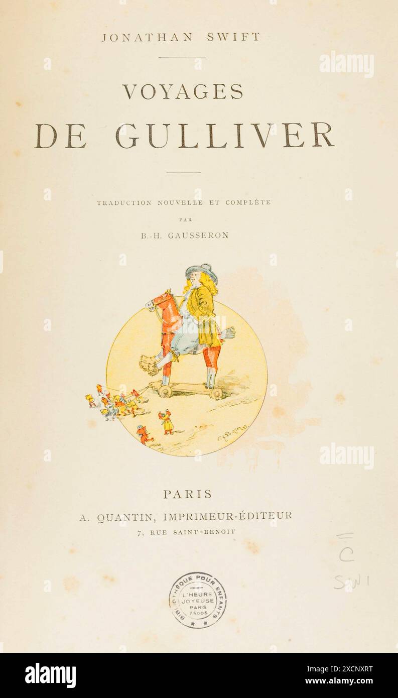 Title page. Illustration from Jonathan Swift's Gulliver's Travels ...