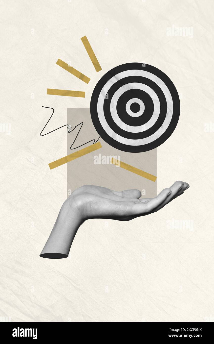 Composite artwork 3D sketch image collage of workspace monochrome ...