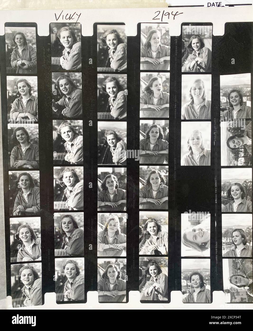 FILE PICS – CARDIFF, WALES, UK - FEBRUARY 12 1994: Contact sheet for ...