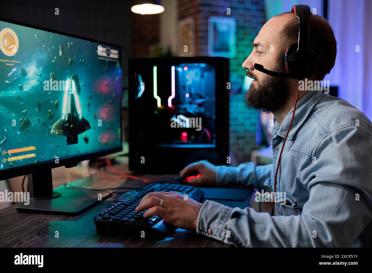 Professional gamer engaging in hi-res stock photography and images - Alamy