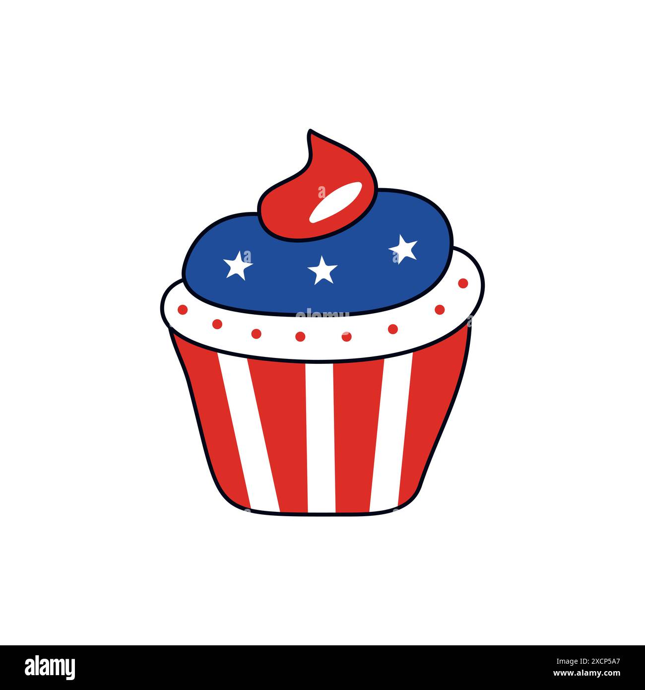 4th of July element. America Independence Day symbol and icon - cake ...