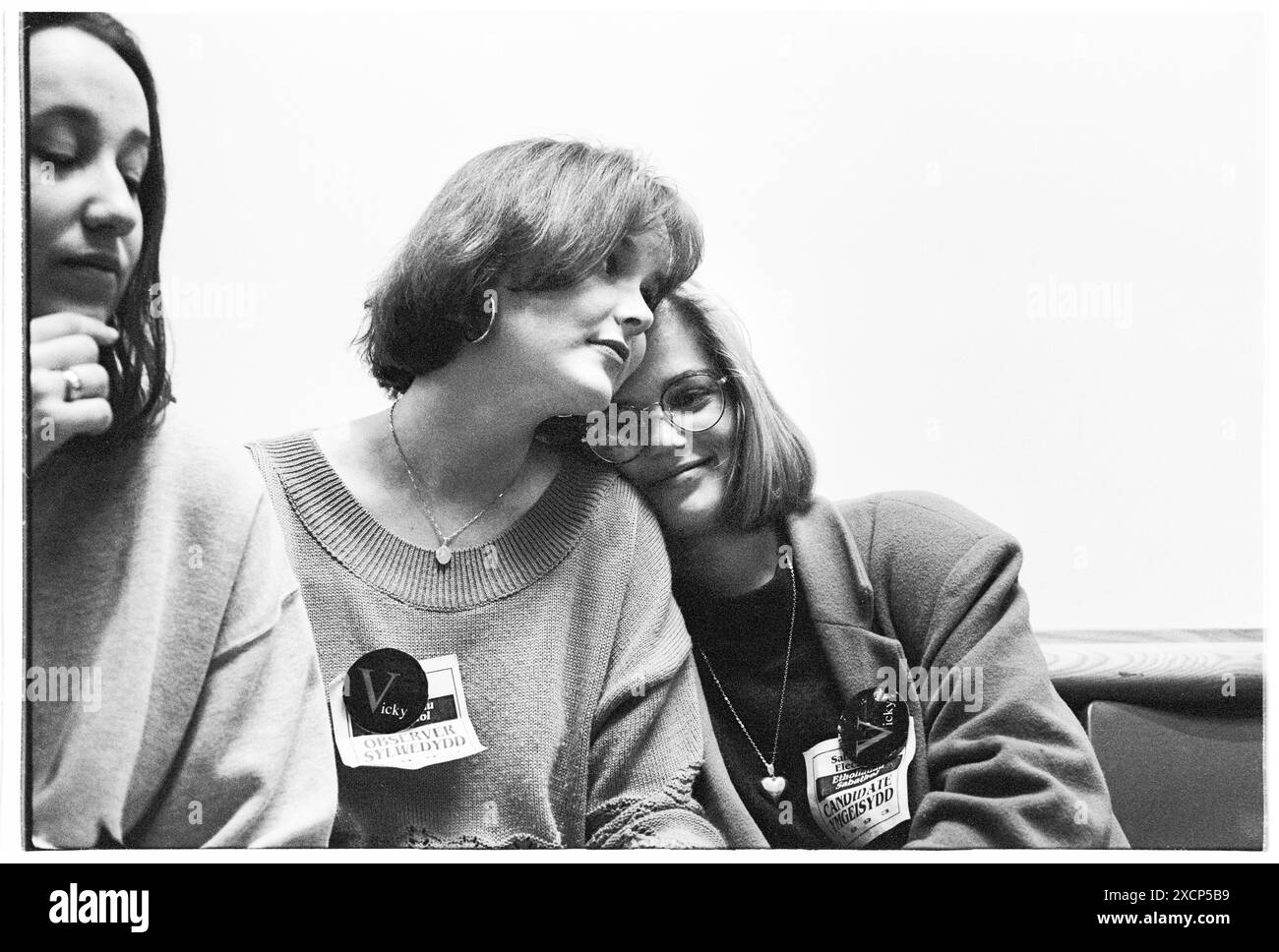 FILE PICS – CARDIFF, WALES, UK - MARCH 2 1993: Vicky Alexander (glasses ...