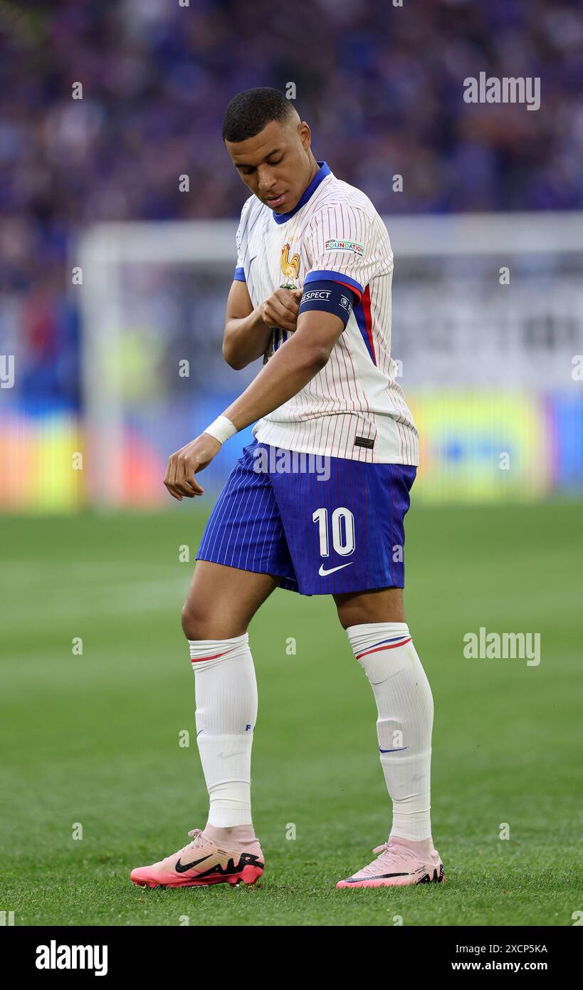 Gelsenkirchen, Germany, 16th June 2024. Kylan Mbappe of France during ...