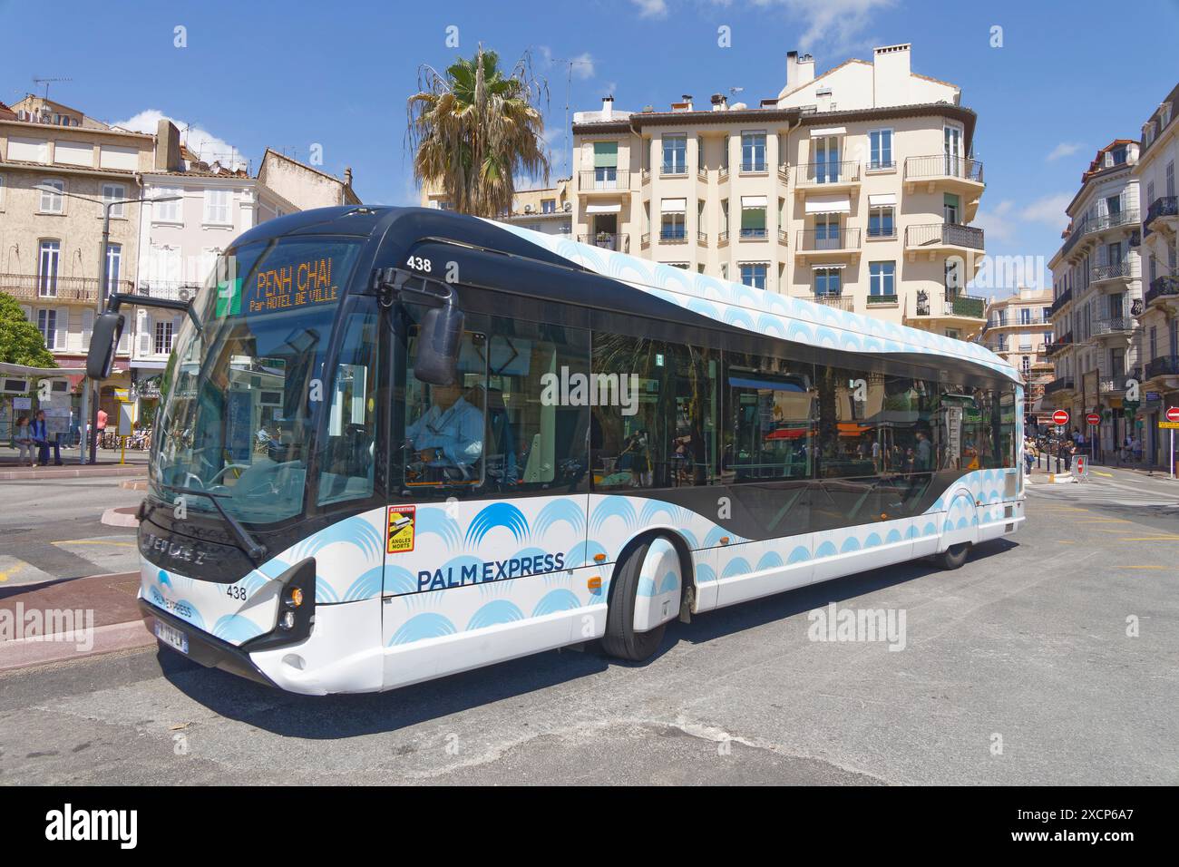 Cannes,France. 16th May 2024. Bus in Cannes on May 16 2024 in Cannes ...