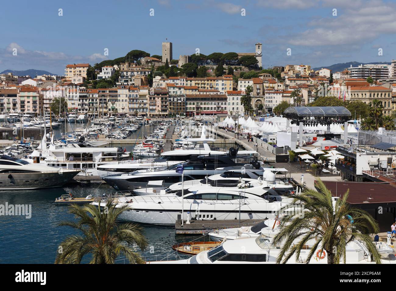 Cannes, France. 18th May, 2024. Yachts in the harbour, Cannes, France ...