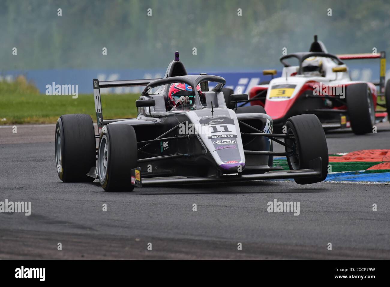 On three wheels at the Club chicane, Chloe Chong, JHR Developments ...