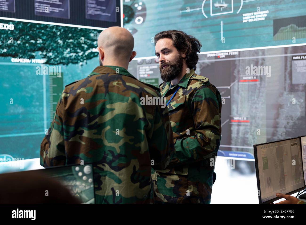 Reconnaissance department specialists gathering information for a national safety mission ...