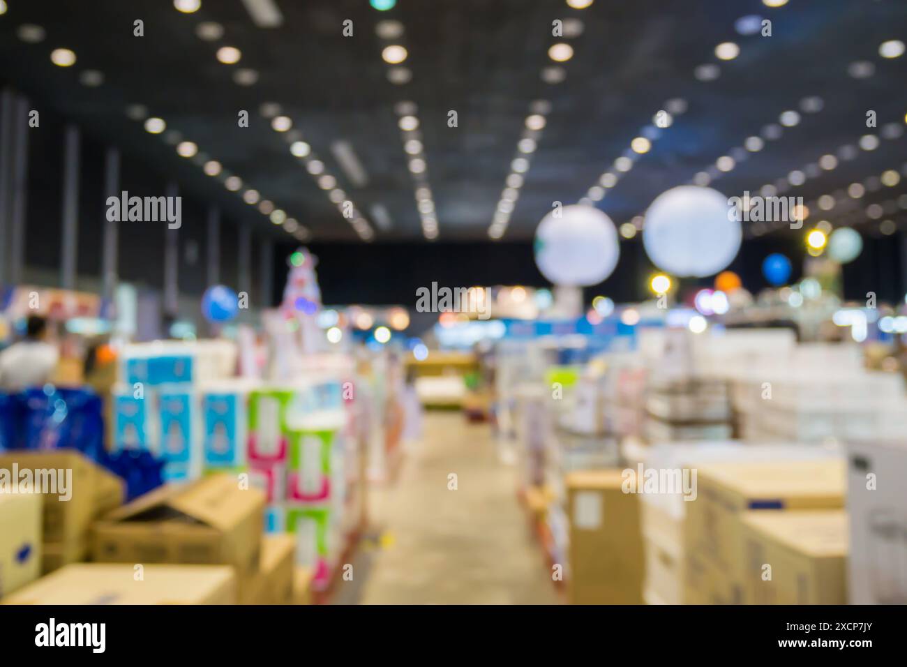 Abstract blur home improvement hardware store interior with bokeh light background Stock Photo ...