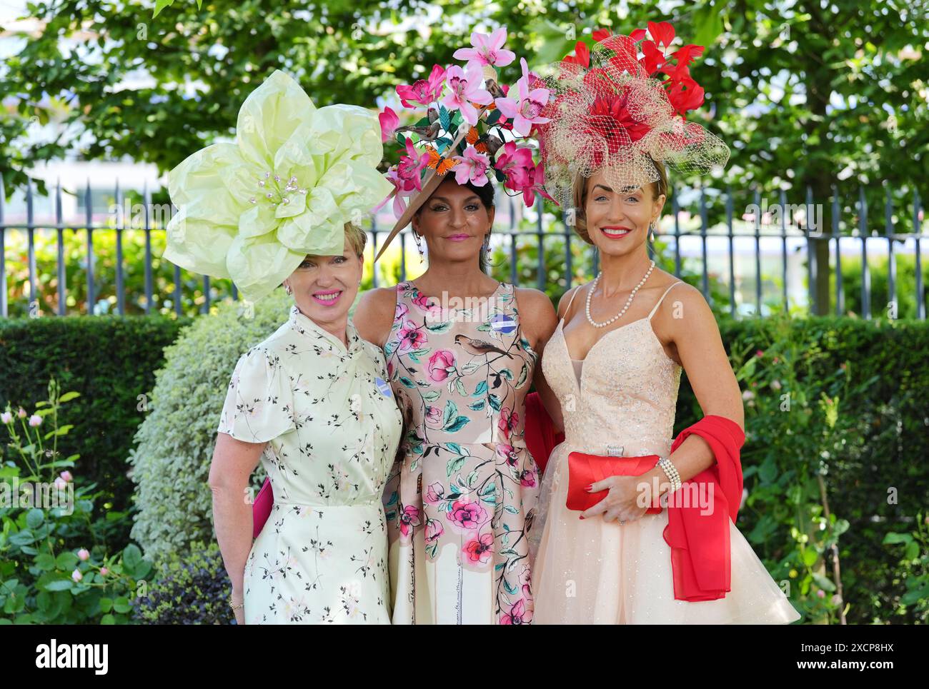 Racegoers Ewa Johnson, Ilda Di Vico and Tamara Holmgren on day one of ...