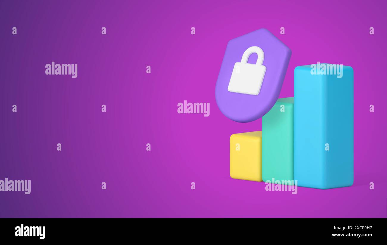 Data analyzing protection guarantee chart information management 3d ...