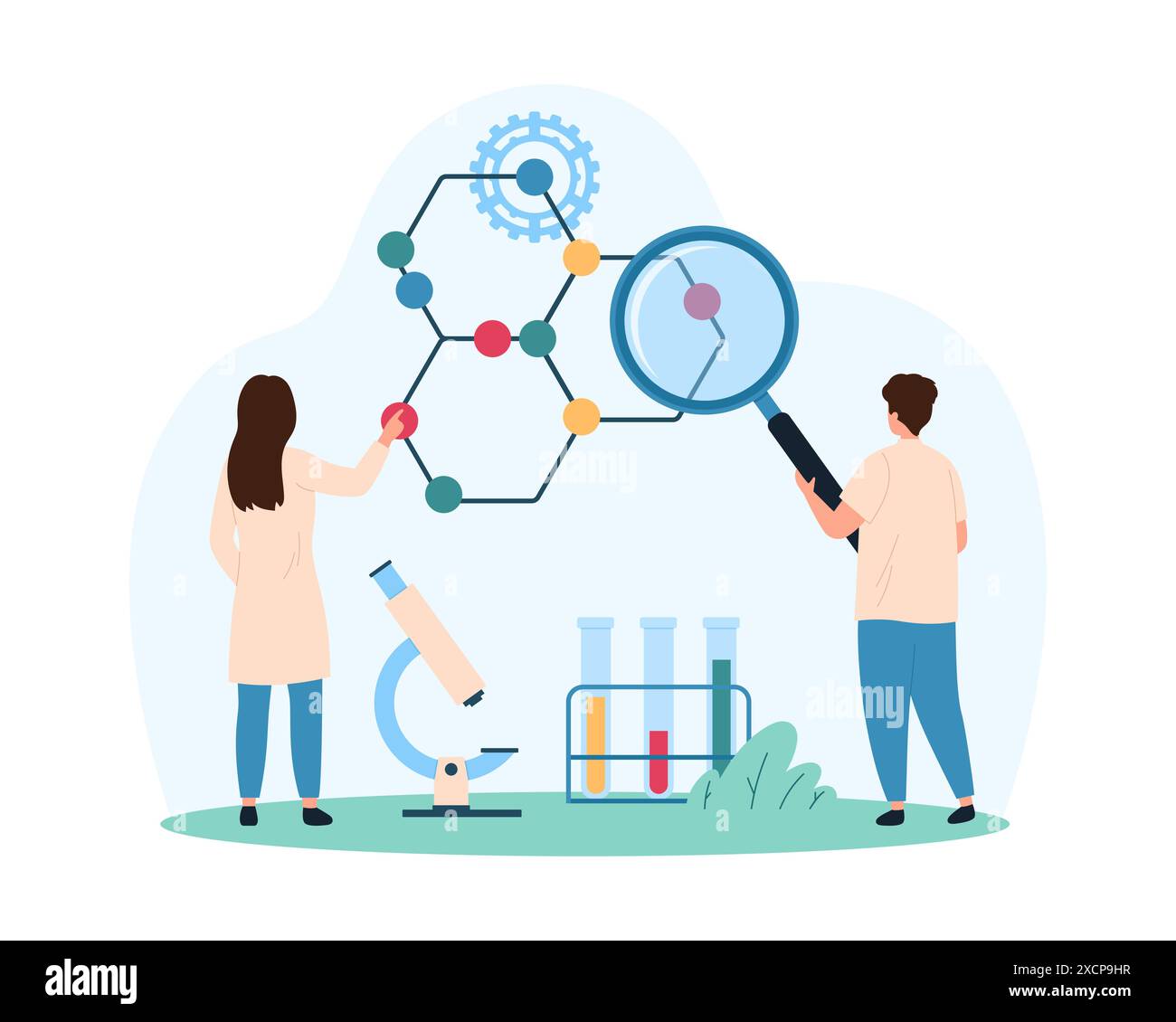 Study of chemical formula, structure of molecule and atoms, organic and ...