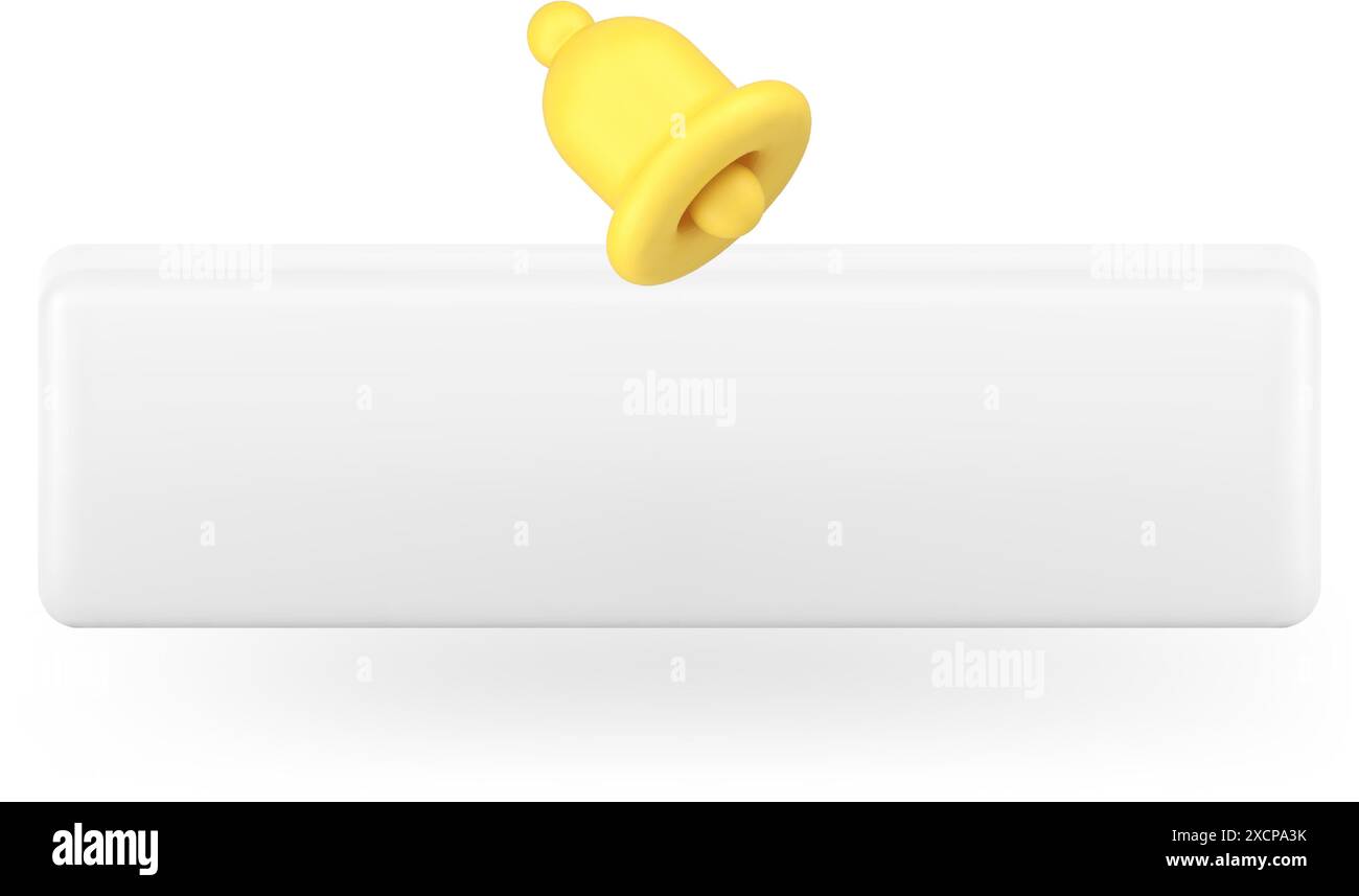 Subscribe button with ring bell social media following subscription 3d ...