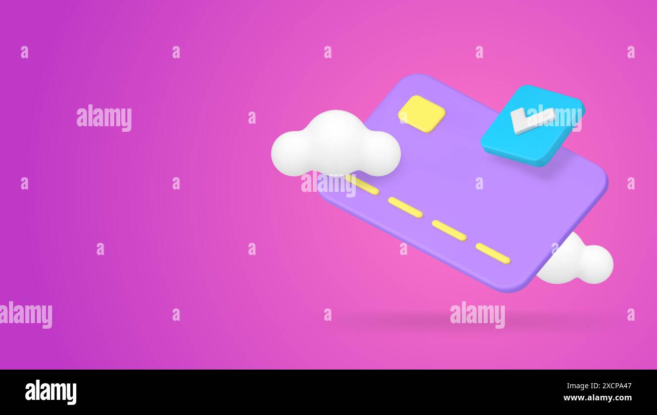 Banking account success e money storage on credit debit card done ...