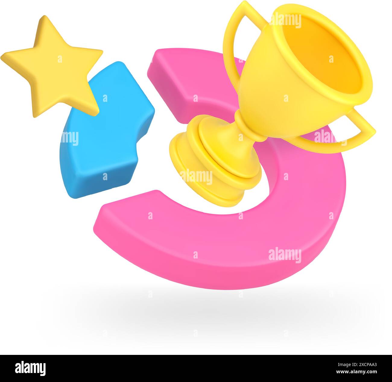 Winner golden cup with chart contest best choice victory analyzing ...