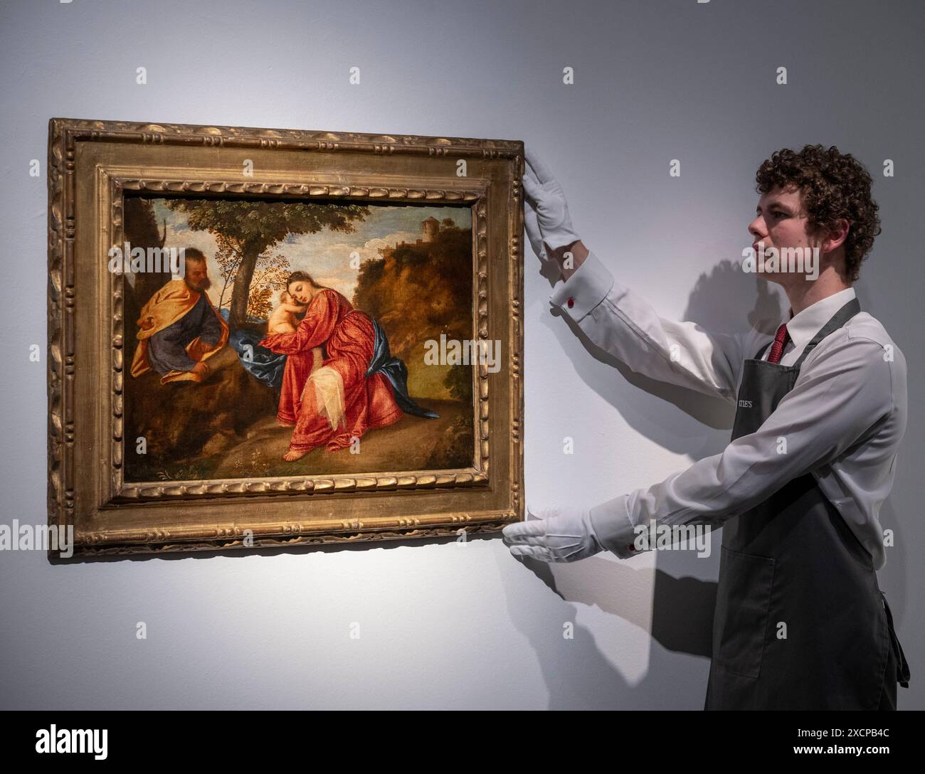 Titians rest on the flight into egypt hi-res stock photography and ...