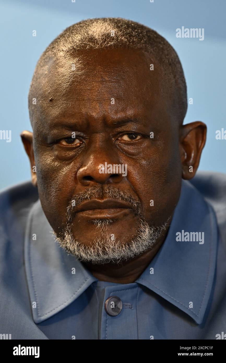 Brussels, Belgium. 18th June, 2024. MLP president Franck Diongo Shamba ...