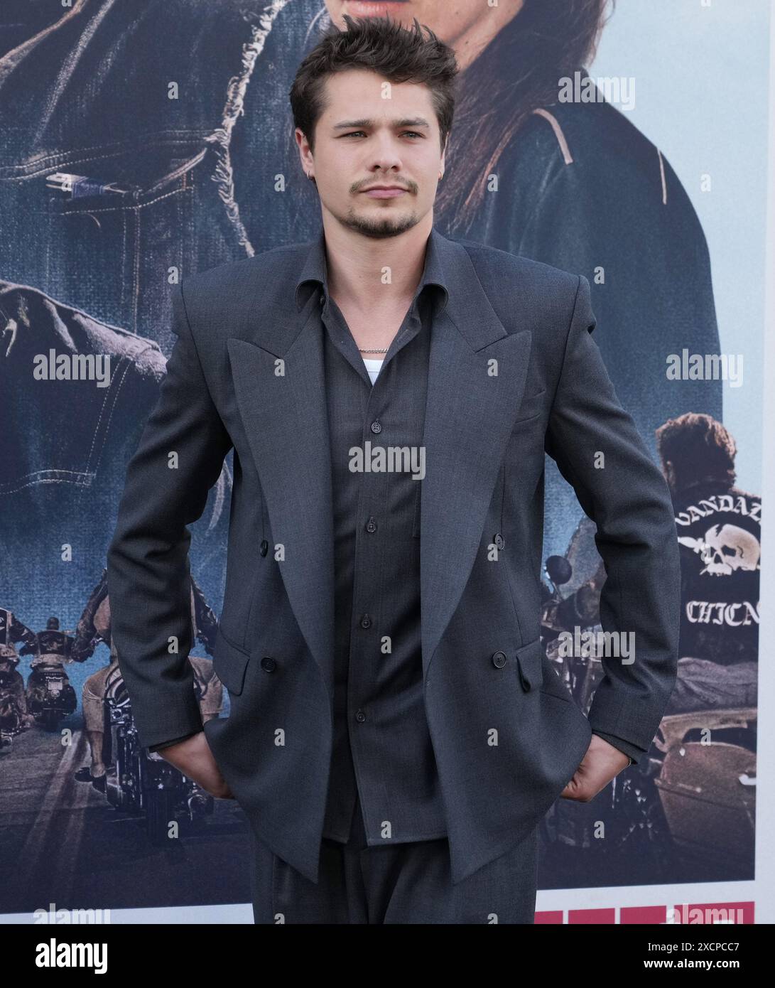 Toby Wallace arrives at THE BIKERIDERS Los Angeles Premiere held at the ...