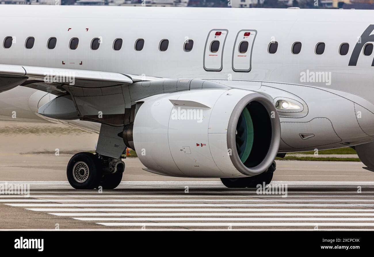 Helvetic Airways' Embraer E190-E2 is equipped with two engines PW1900G ...