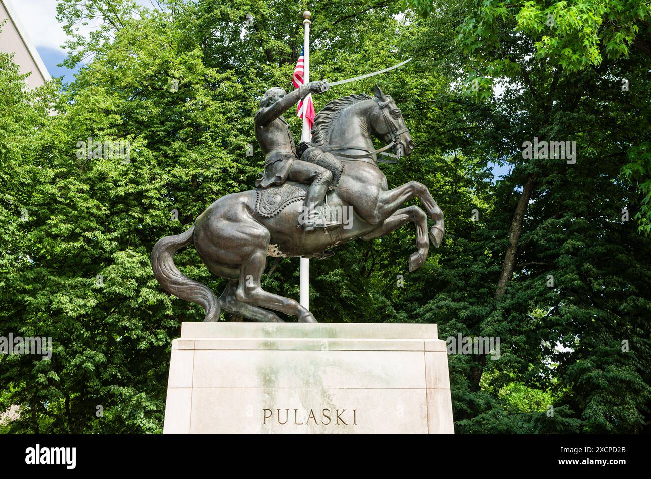 General Casimir Pulaski Statue Pulaski Mall Hartford, Connecticut, USA ...