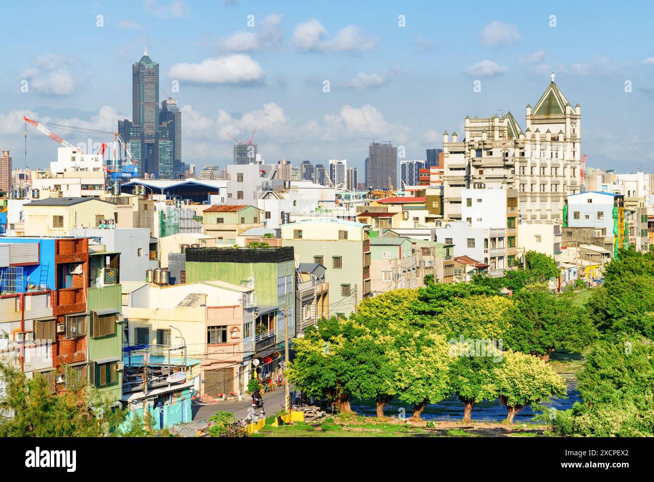 Kaohsiung, Taiwan - April 29, 2019: Awesome aerial view of Kaohsiung ...