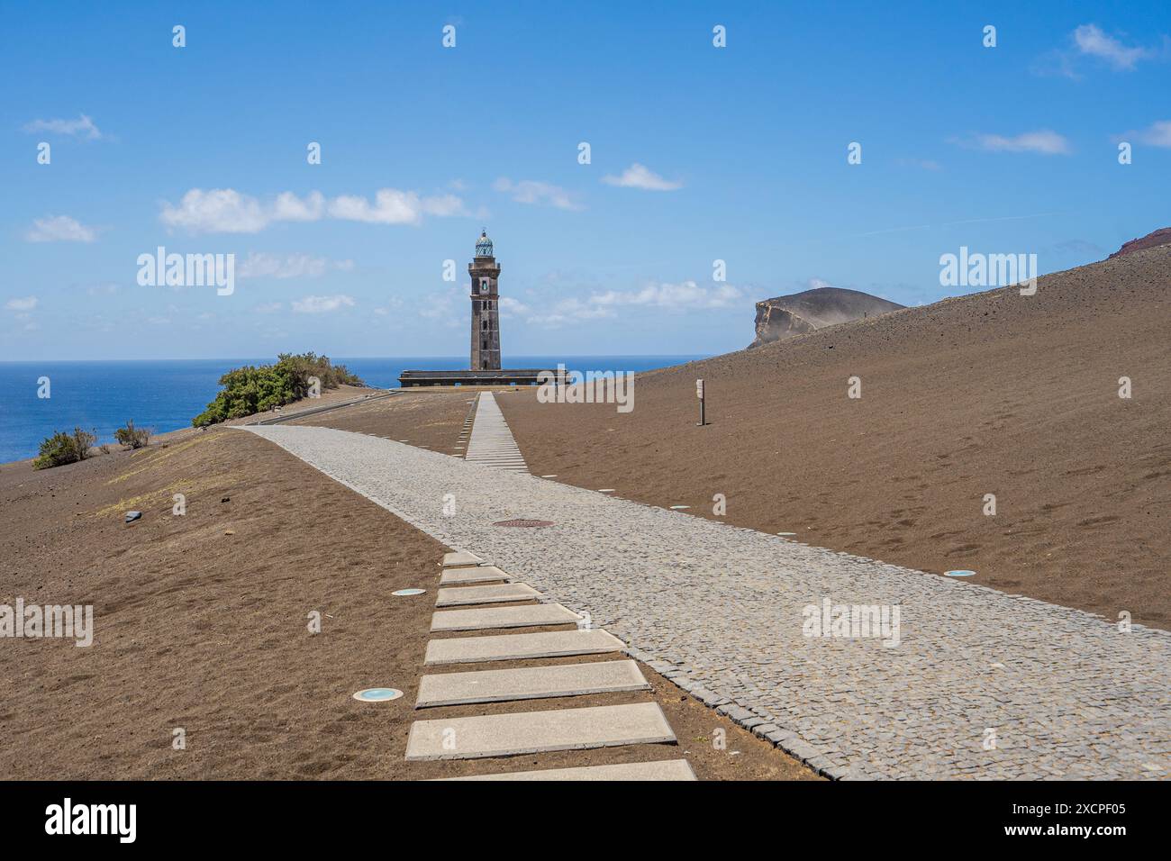 Exterior of Capelinhos Volcano Lighthouse, Faial Island in the Azores ...