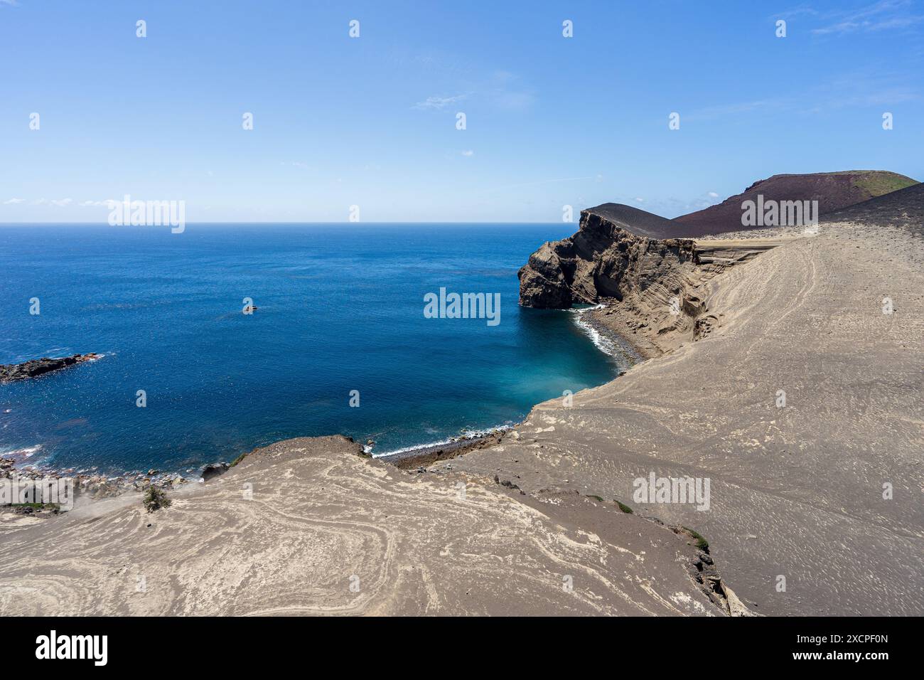 Arid zone of the capelinhos volcano, island of Faial in the Azores ...