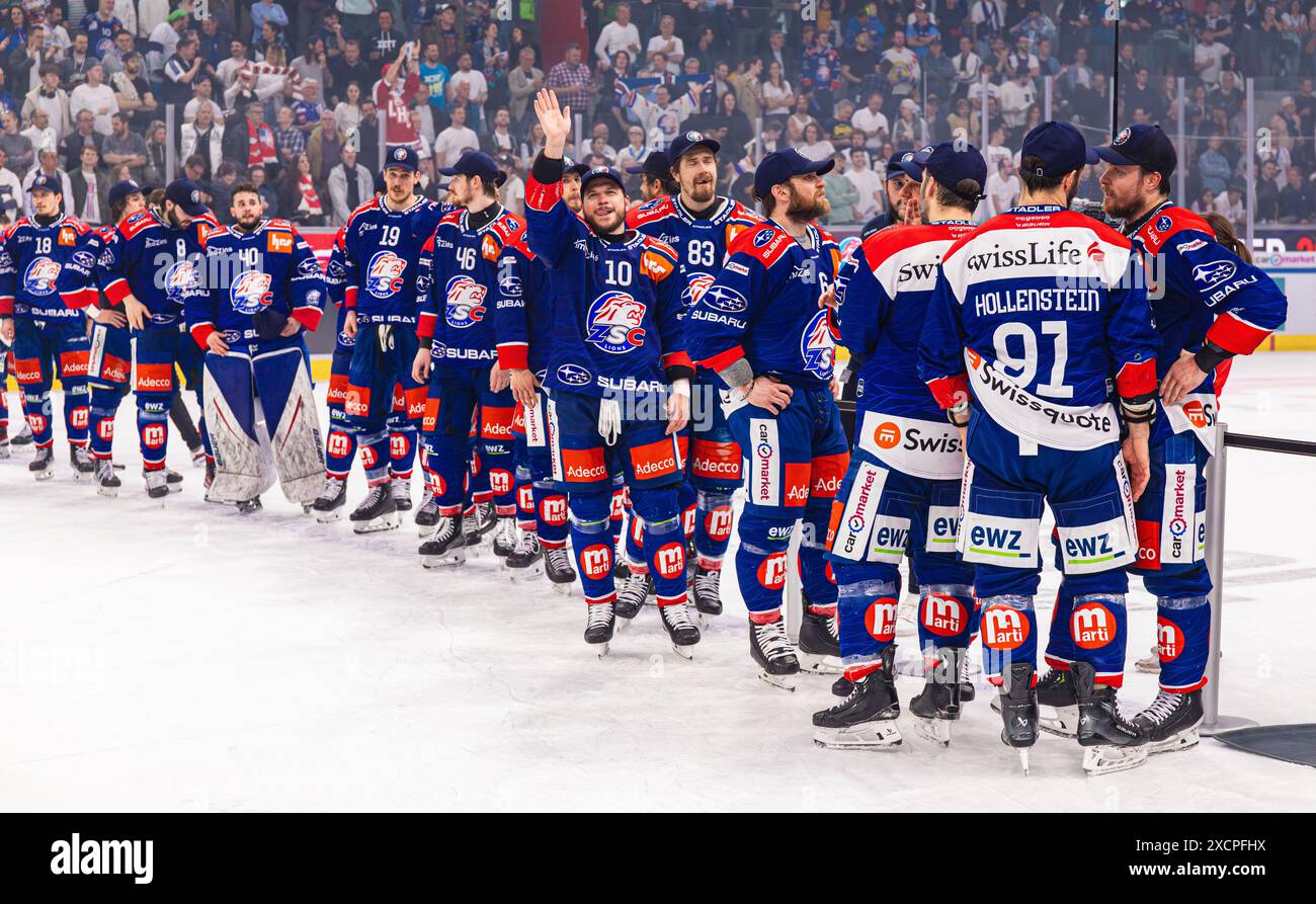 Zurich, Switzerland, 30th Apr 2024: The ZSC Lions are Swiss champions ...