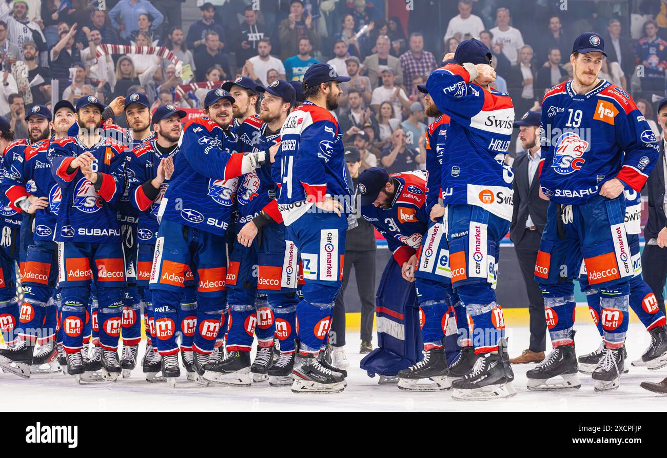 Zurich, Switzerland, 30th Apr 2024: The ZSC Lions are Swiss champions ...