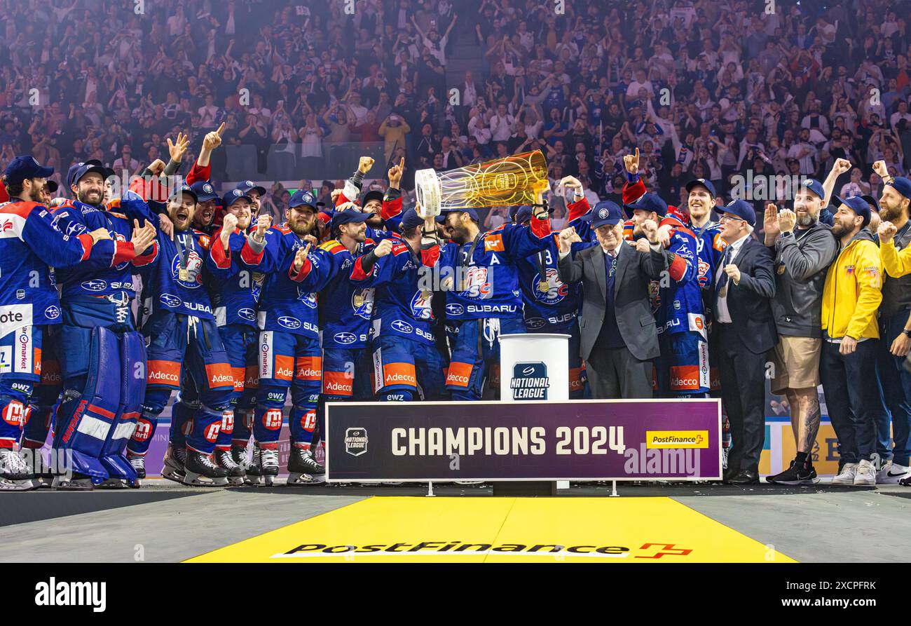 Zurich, Switzerland, 30th Apr 2024: ZSC Lions forward Denis Hollenstein ...