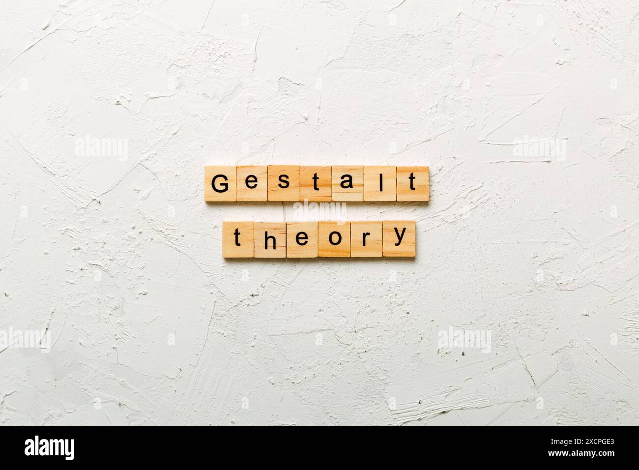 gestalt theory word written on wood block. gestalt theory text on ...
