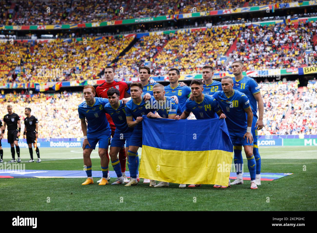 Team of Ukraine pose for group picture during the UEFA Euro 2024 game ...
