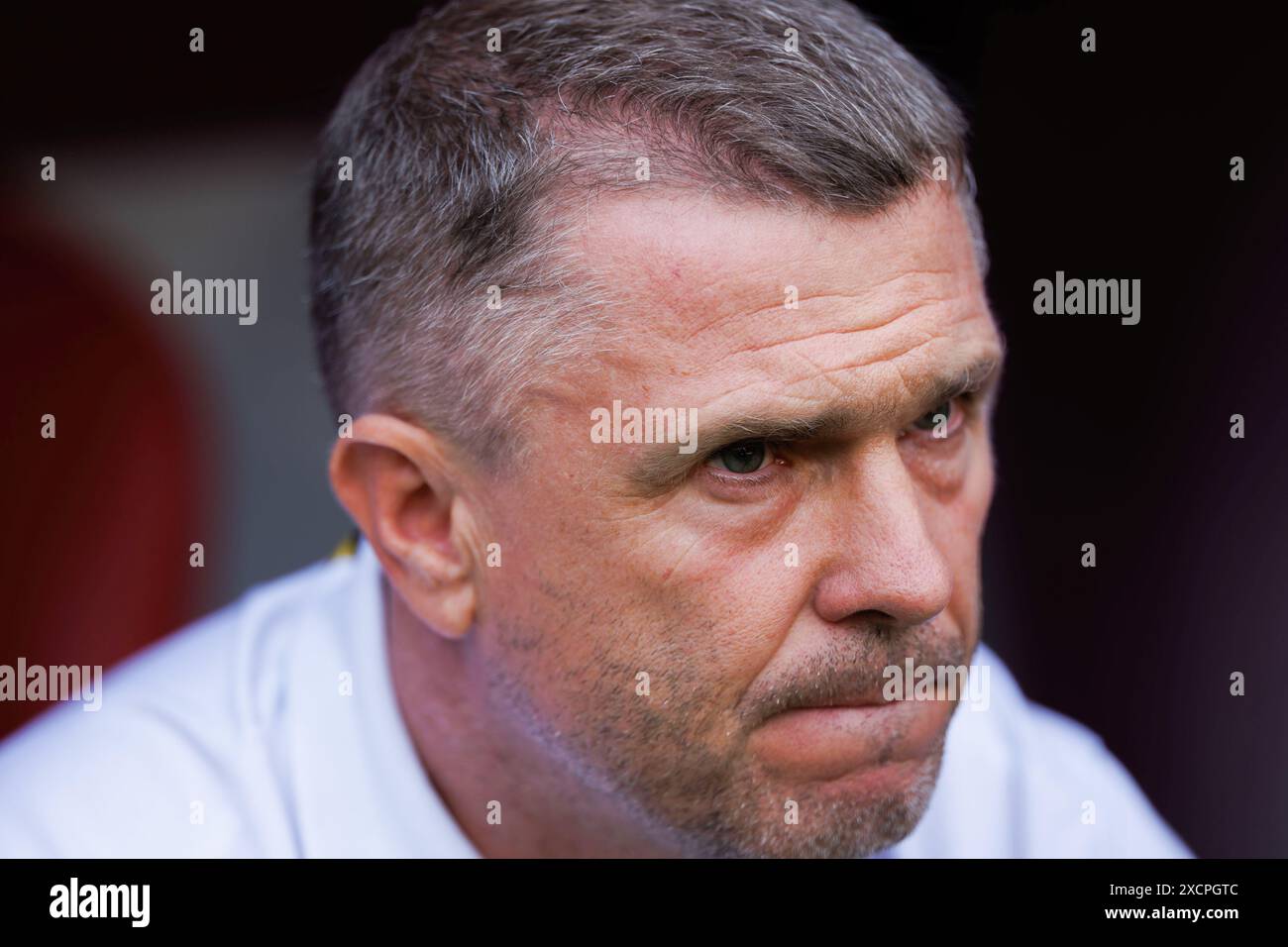 Serhiy Rebrov (coach of Ukraine) seen during the UEFA Euro 2024 game ...