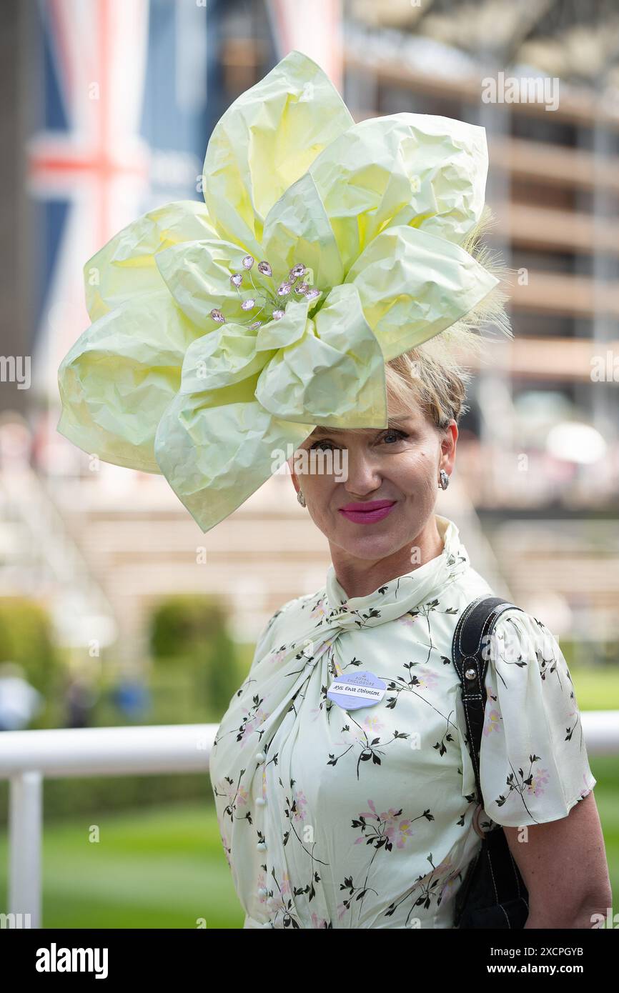 Ascot, UK. 18th June, 2024. Beautiful hats and fashion on Day One of ...